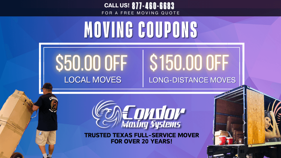 Moving Coupons | Condor Moving Systems