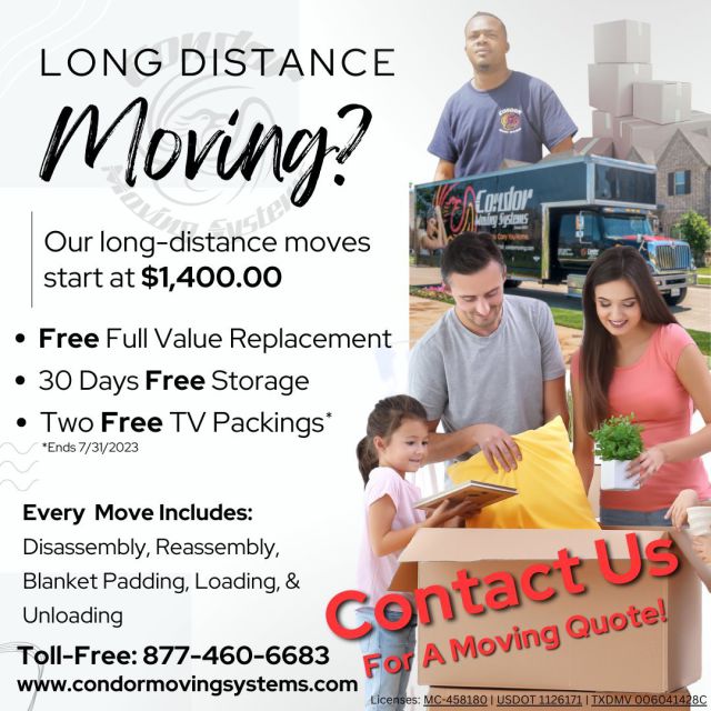 Condor Moving Systems Local & Long Distance Moving Company